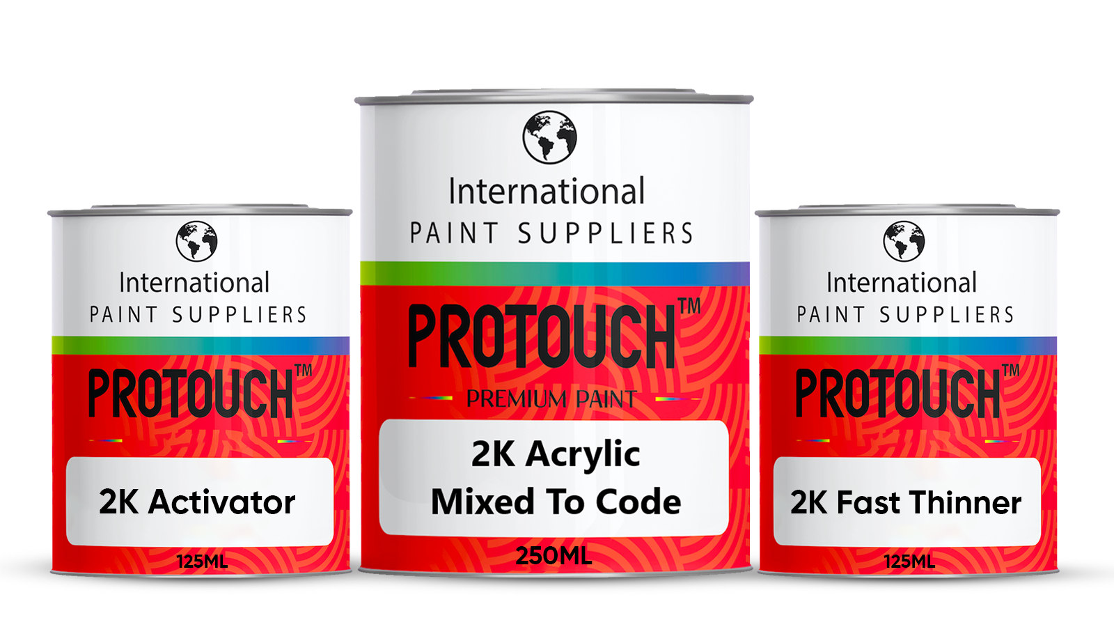 Toyota 068 Solid White 2K Acrylic Gloss Paint, Activator & Thinner ...